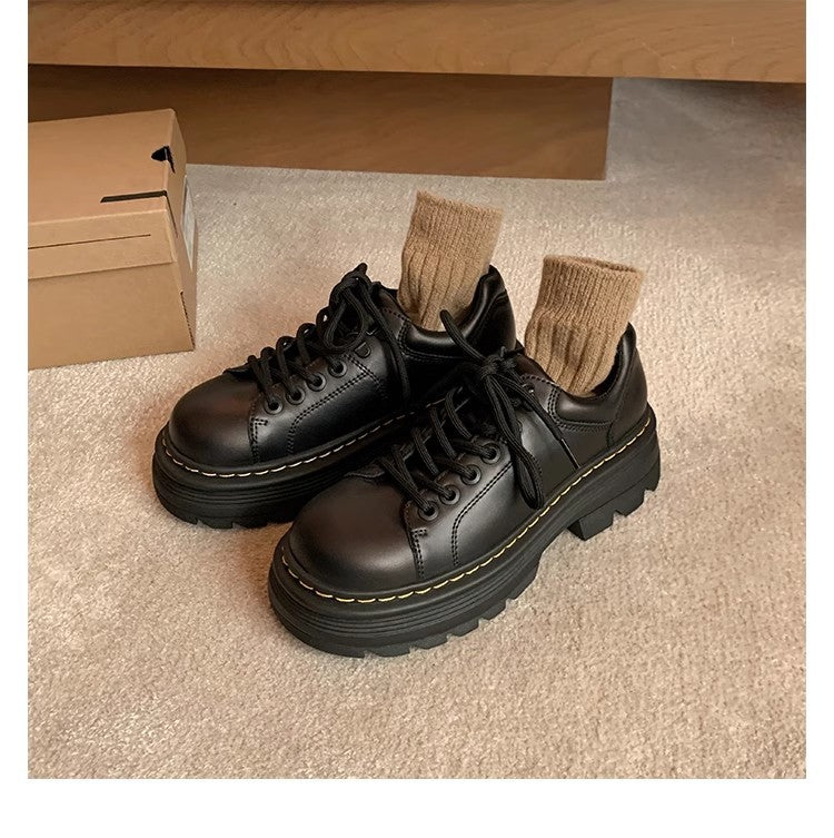 Women’s Chunky Lace-Up Shoes with Non-Slip Sole for Daily Wear | Chic ...
